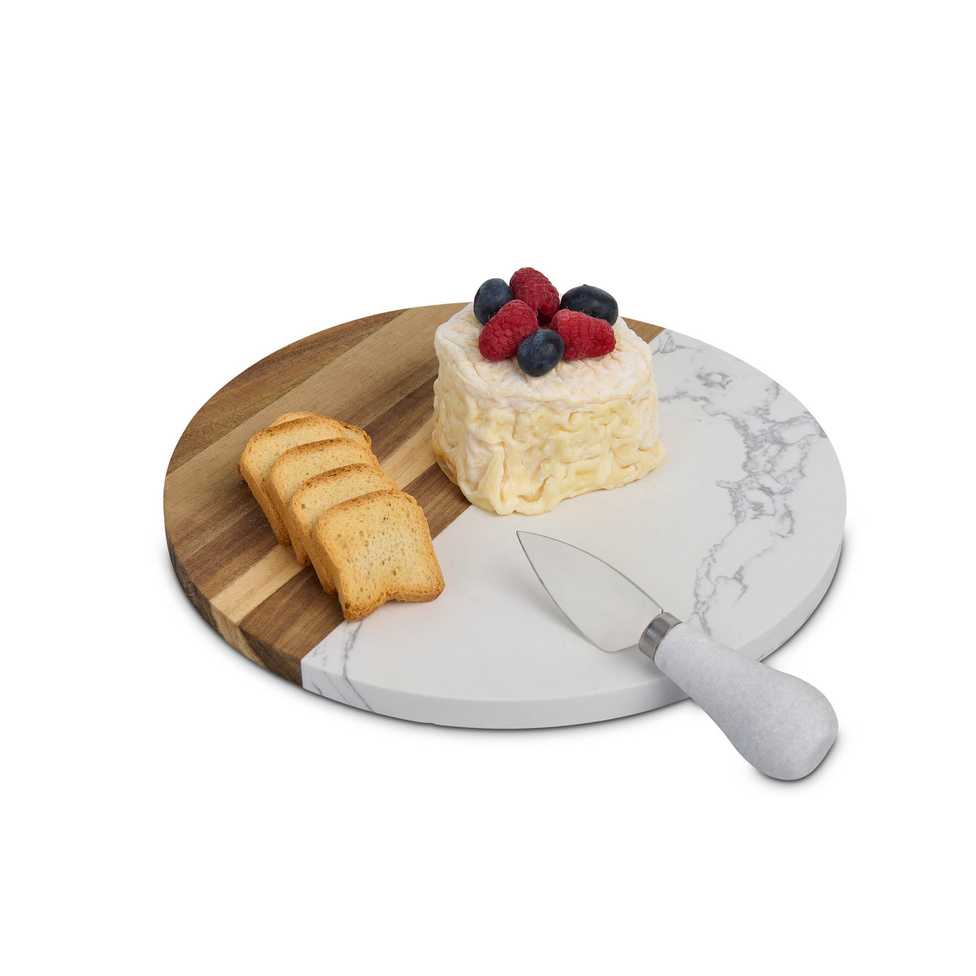 HIC Kitchen Cheese Tool Set, Stainless Steel and Marble