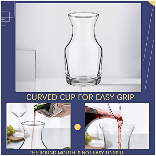 Single Serving Wine Carafe Glass Mini Carafe Individual Wine Decanter Small Carafe for Wine Dinner Parties Tastings Bars Restaurants(12 Pack, 6.5 oz)