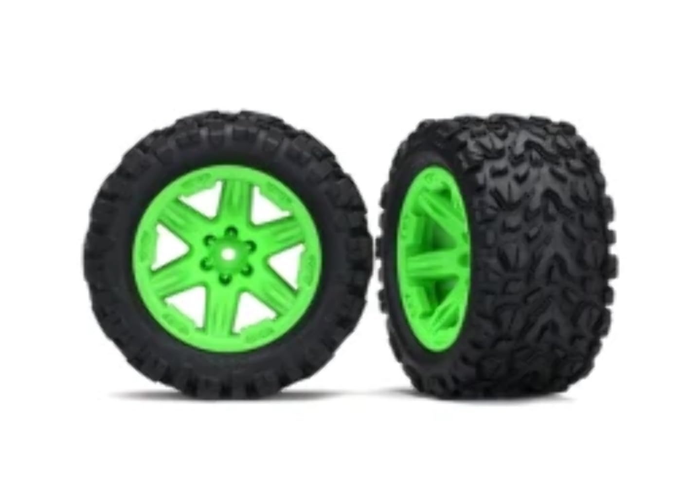 Traxxas 6773G 2.8" Green RXT Wheels with Talon Extreme Tires β(Rustler 4X4 F/R)