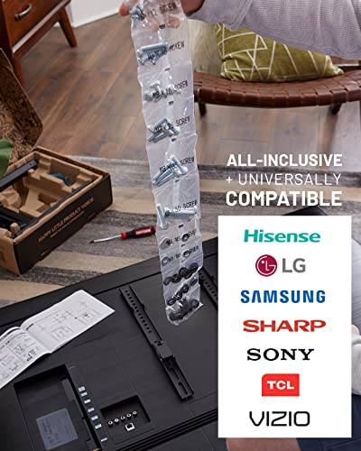 ECHOGEAR Corner TV Wall Mount for Big TVs - 24 Inches of Extension Plus Smooth Full Motion - Mount TVs Up to 65" in The Corner Or Up to 75" On A Flat Wall - Drilling Template & Cable Ties Included