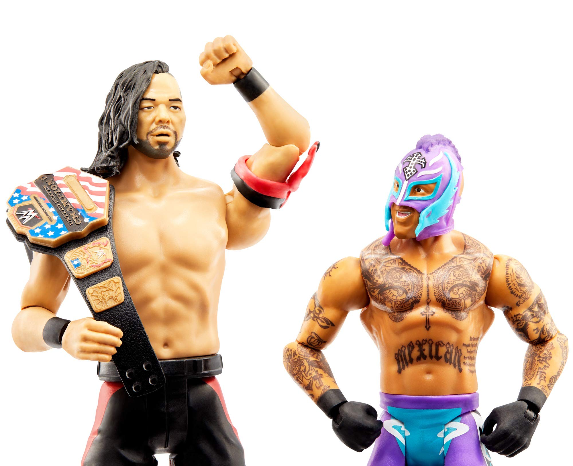 WWE Rey Mysterio vs Shinsuke Nakamura Battle Pack Series #62 with Two 6-inch Articulated Action Figures & Ring Gear