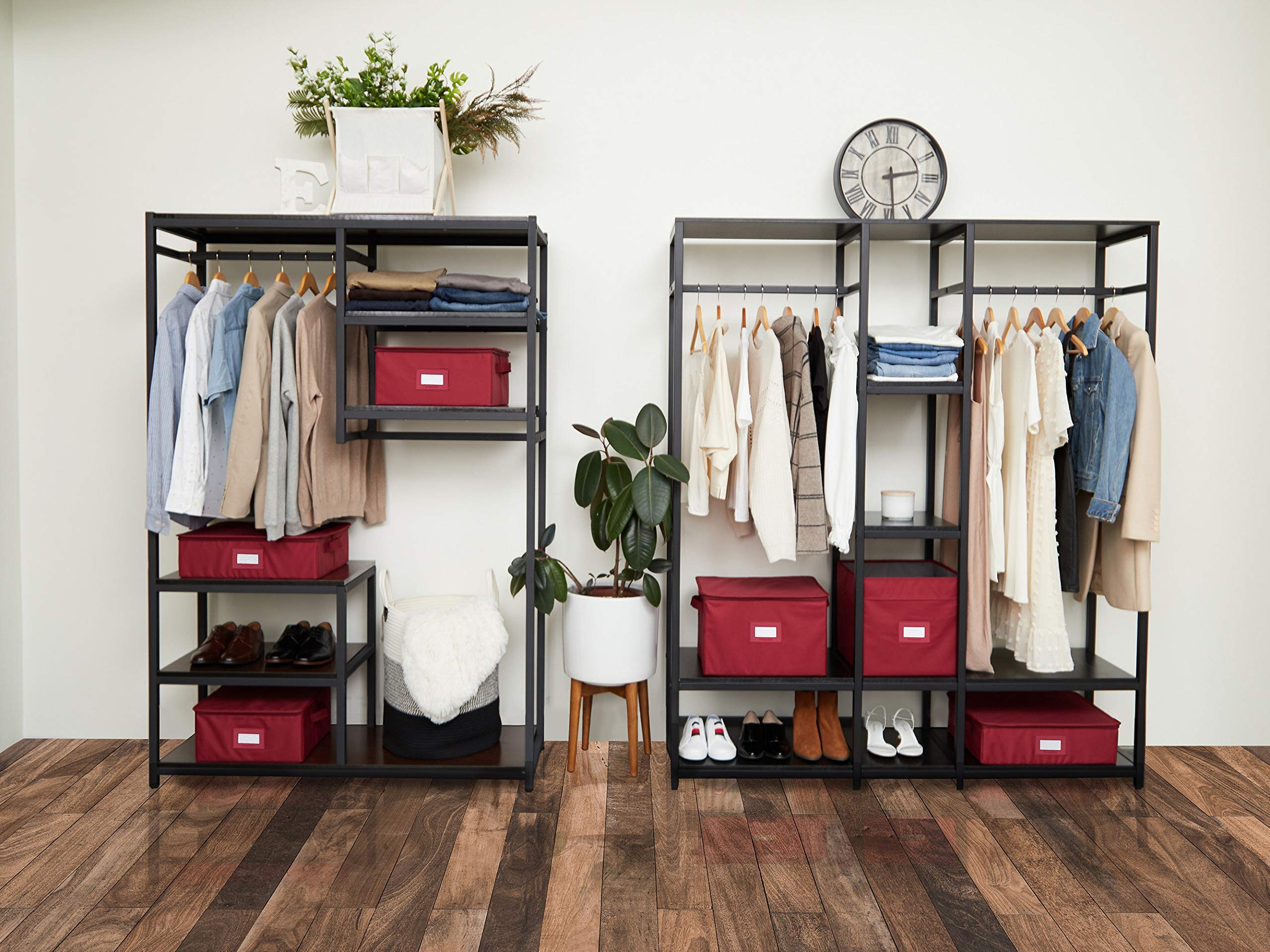 Covermates Keepsakes - Zip-Top Storage Box - Heavy Duty Polyester- Reinforced Handles - Stackable Design - Indoor Storage-Scarlett Red