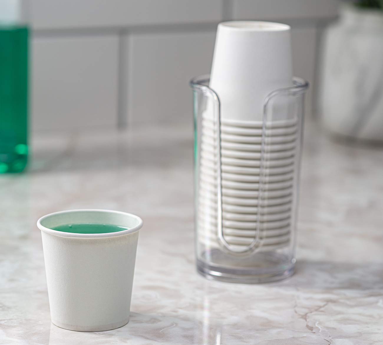 Comfy Package [4 oz. - 300 Count White Paper Cups, Small Disposable Bathroom, Espresso, Mouthwash Cups