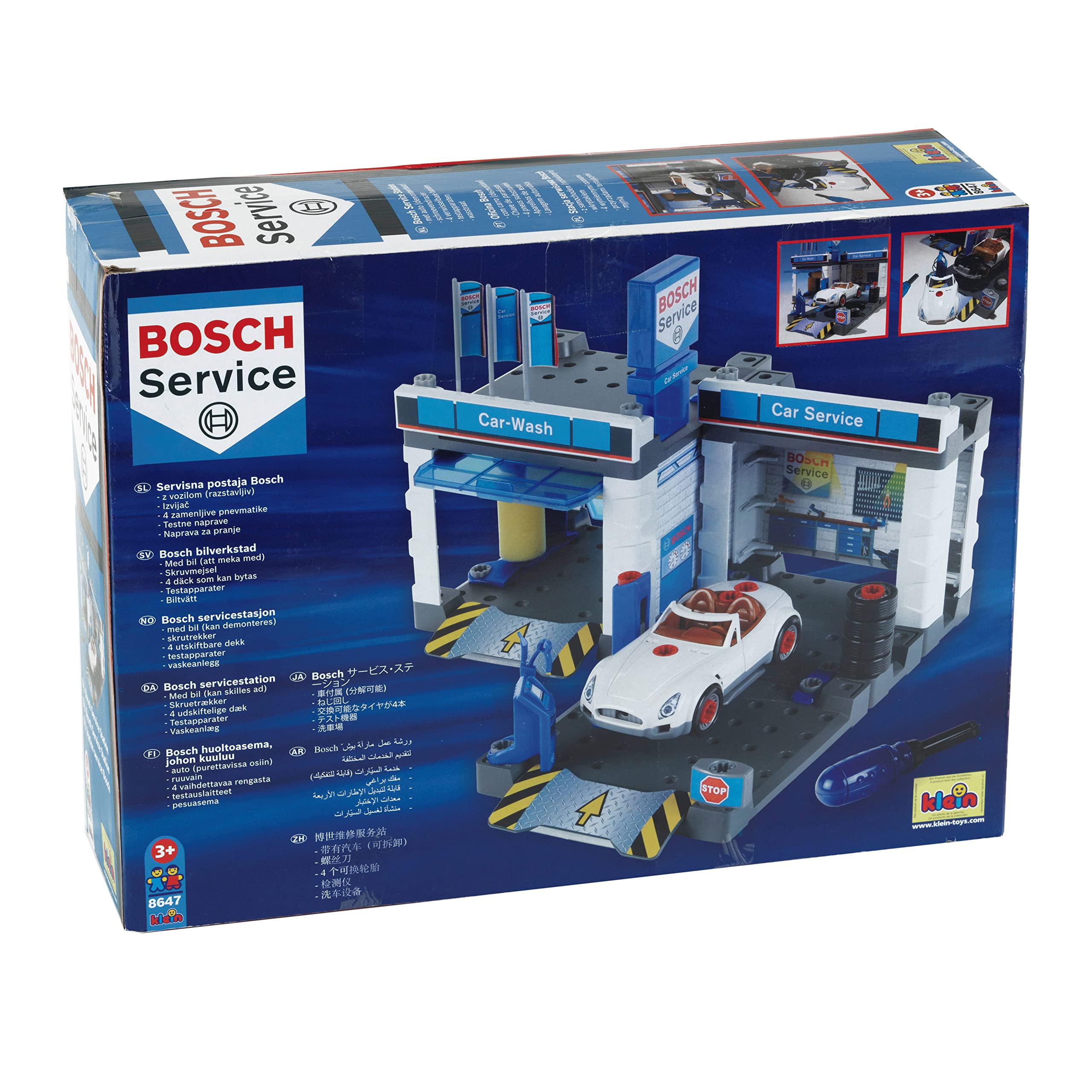 Klein Theo Bosch Car Repair Station Premium Toys for Kids Ages 3 Years & Up