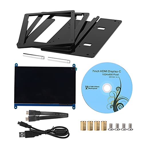 Cryfokt High Sensitivity Plus Screen Case, Shell Case Screen, for Raspberry Pi Support (Metal Bracket Shell + 7-inch Display)