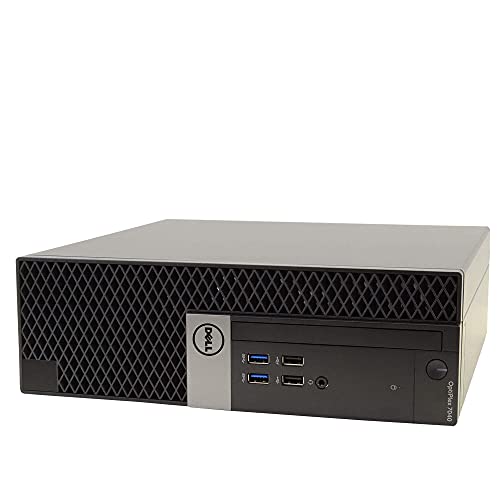 Dell Business Desktop Optiplex 7040 Computer, Intel Core i5 Quad Core, 16GB RAM, 500GB SSD, DVD, Wi-Fi, Windows 10 Pro, RGB Keyboard and Mouse, RGB Speakers, 1080p Webcam,24-in Monitor (Renewed)