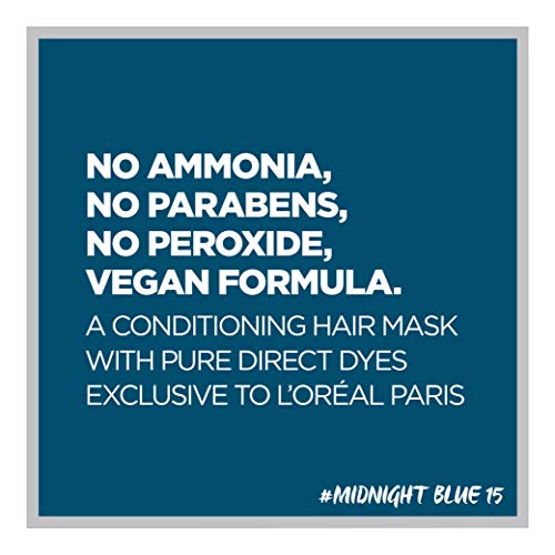 L'Oreal Paris Colorista Semi-Permanent Hair Color for Brunette Hair, Midnight blue