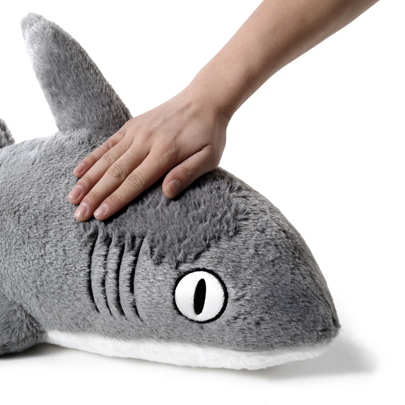 GUANMI 27.6" Weighted Stuffed Animals Plush,2.2lb Soft Plush Shark Toy Pillow for Kids and Adults