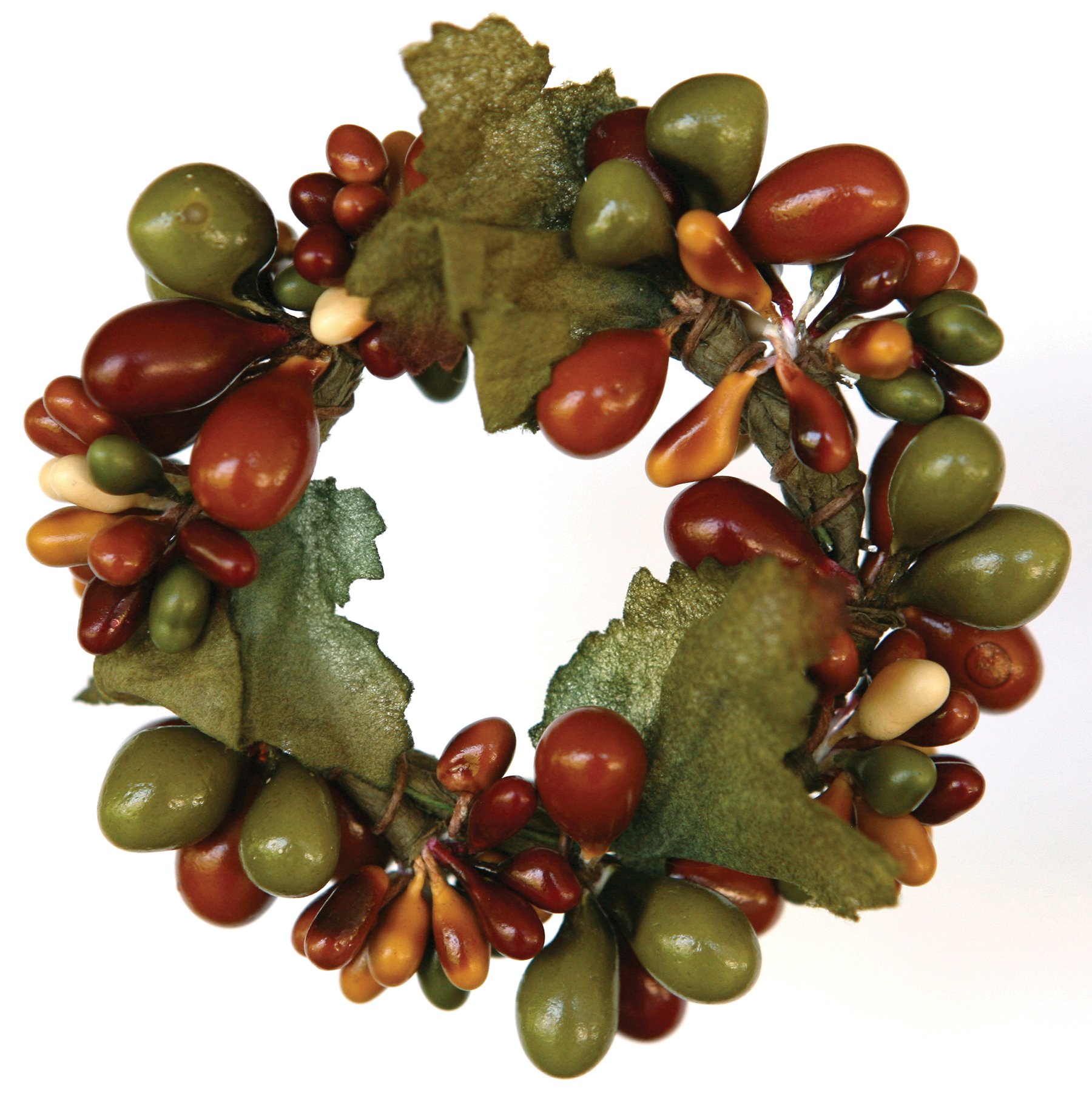 Great Finds B2413-1 CI 1" Bead Candle Ring, Cinnamon Spice