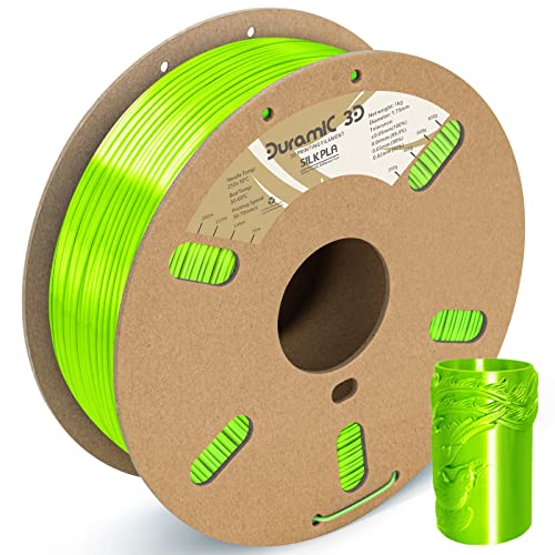 PLA Glow in The Dark Green PLA and Silk PLA Neon Green Bundle, 3D Printing Filament 1.75mm, Dimensional Accuracy +/- 0.05 mm