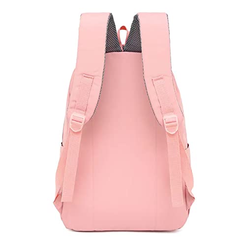 HSD Hope Surged Pink Backpack with 15.6" Laptop Compartment, Bookbag for 12+ years old 17inch Travel Backpack for Women