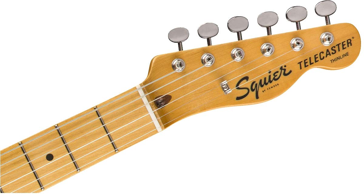Squier Classic Vibe 70s Thinline Telecaster Electric Guitar, with 2-Year Warranty, 3-Color Sunburst, Maple Fingerboard