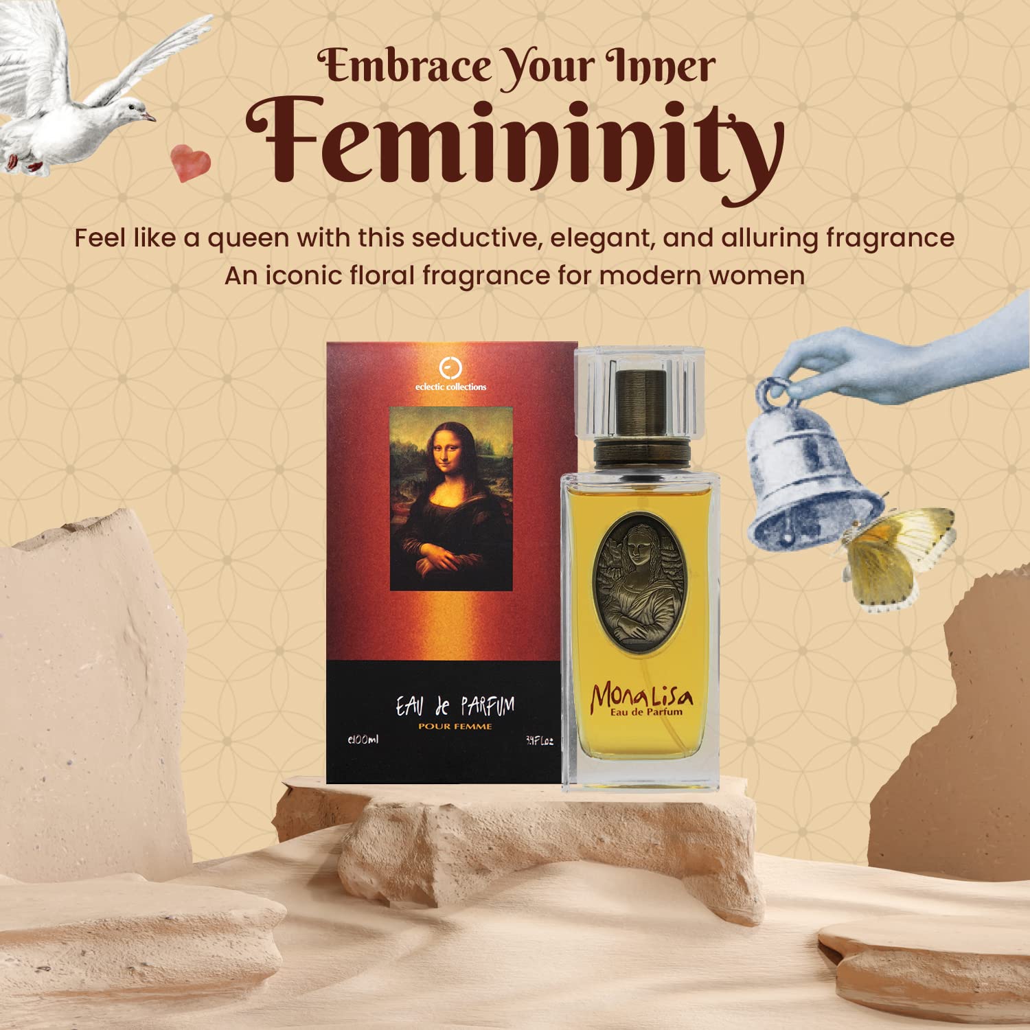 Eclectic Collections Womens Perfume INSPIRED by DIO... JADORE Perfume for Women - Ylang-Ylang, Damascus Rose - Floral, Feminine, Voluptuous, Sensual - (3.4 fl oz / 100 ml)