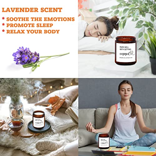 Scented Candle, Pairs Well with Getting Engaged Candles Gifts for Wedding,Engagement,Soy Candles for Home Scented, Home Decorations, Aromatherapy Candles, Amber Jar Candles(058CGY)
