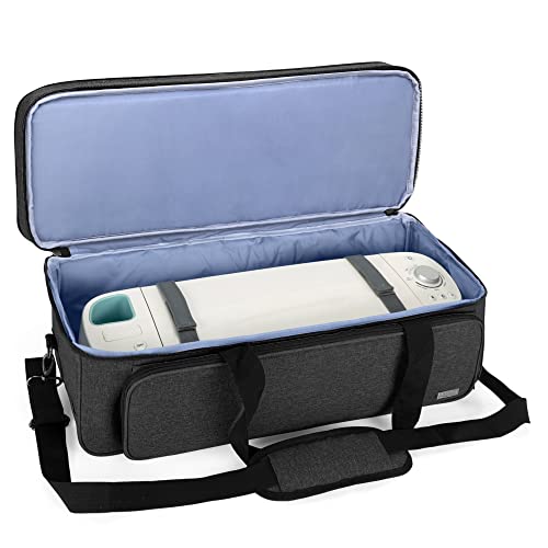LUXJA Double-layer Carrying Case Compatible with Cricut Die-Cut Machine, 2 Layers Bag Compatible with Cricut Explore Air (Air 2) and Maker (Patent Design), Black