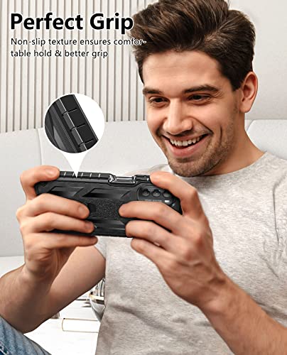 SOiOS for Motorola Moto G-5G 2022 Case: Drop Proof Sturdy Protection Phone Cover with Kickstand Military Grade Rugged Shockproof TPU Matte Textured(NOT 4G)