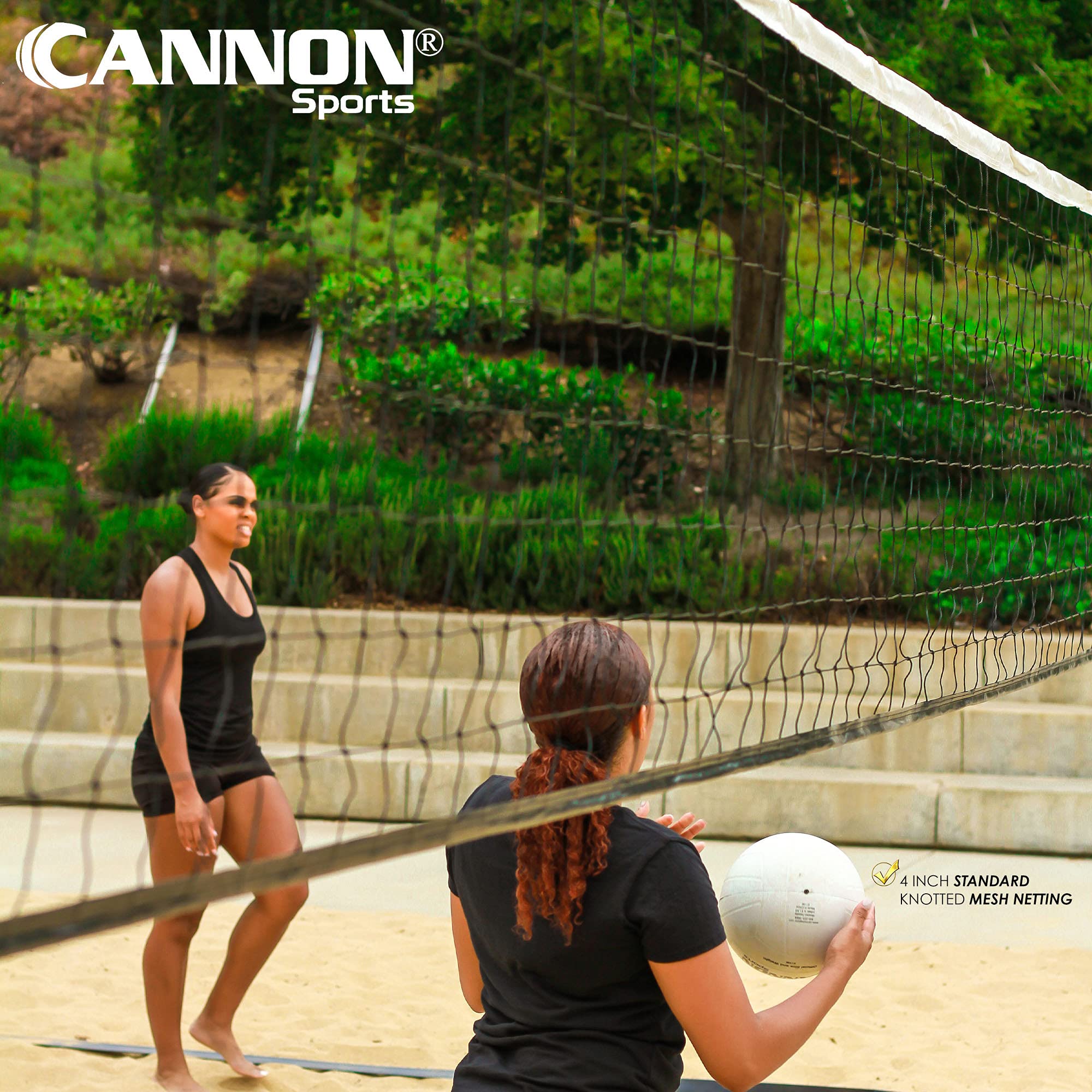 Cannon Sports Volleyball Net - Outdoor/Indoor - for Recreational Backyard, Beach, & Gymnasium Play - 30 FT