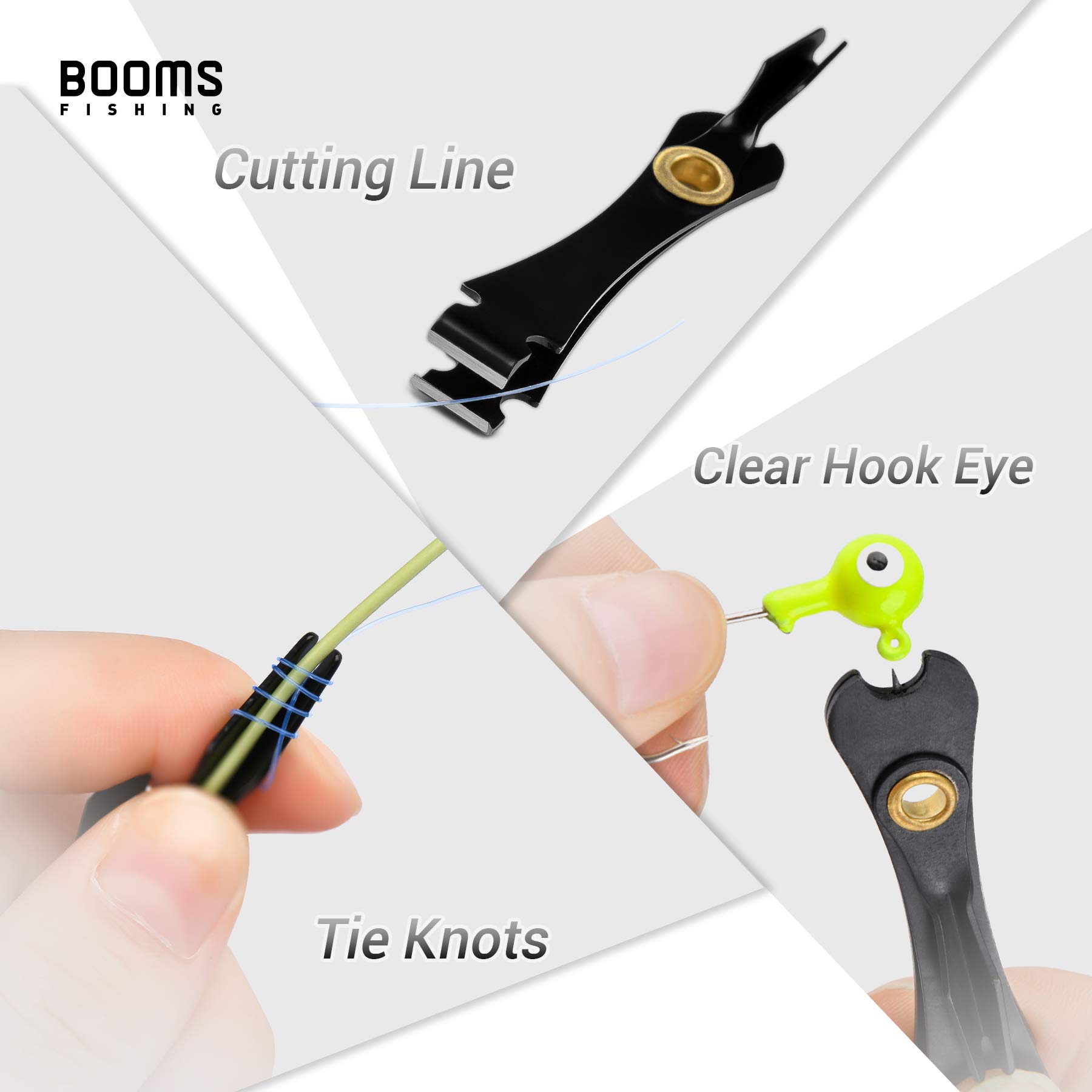 Booms Fishing FC2 Fishing Knot Tools Fishing Line Clipper with Retractor