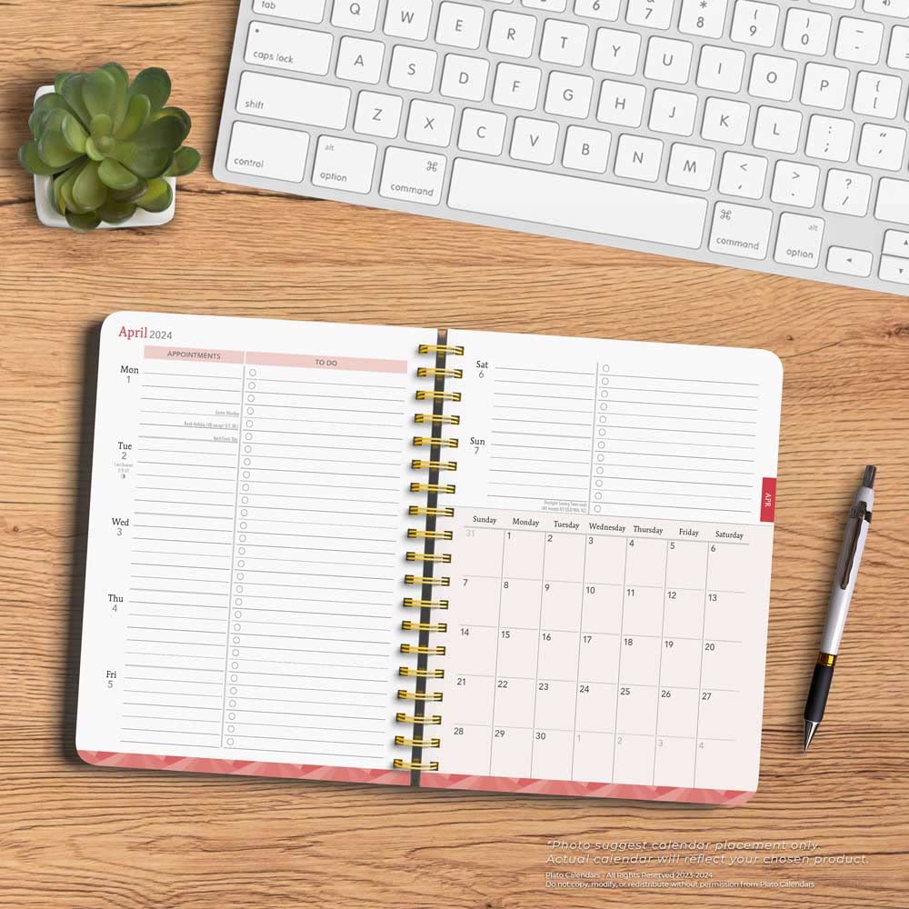 Busy Bees | 2024 6 x 7.75 Inch 18 Months Weekly Desk Planner | Foil Stamped Cover | July 2023 - December 2024 | Plato | Planning Stationery