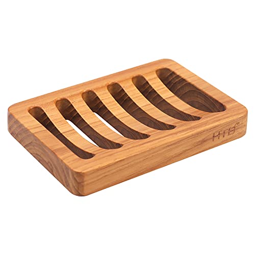 HTB Teak Kitchen Dish Drying Rack & Sponge Holder