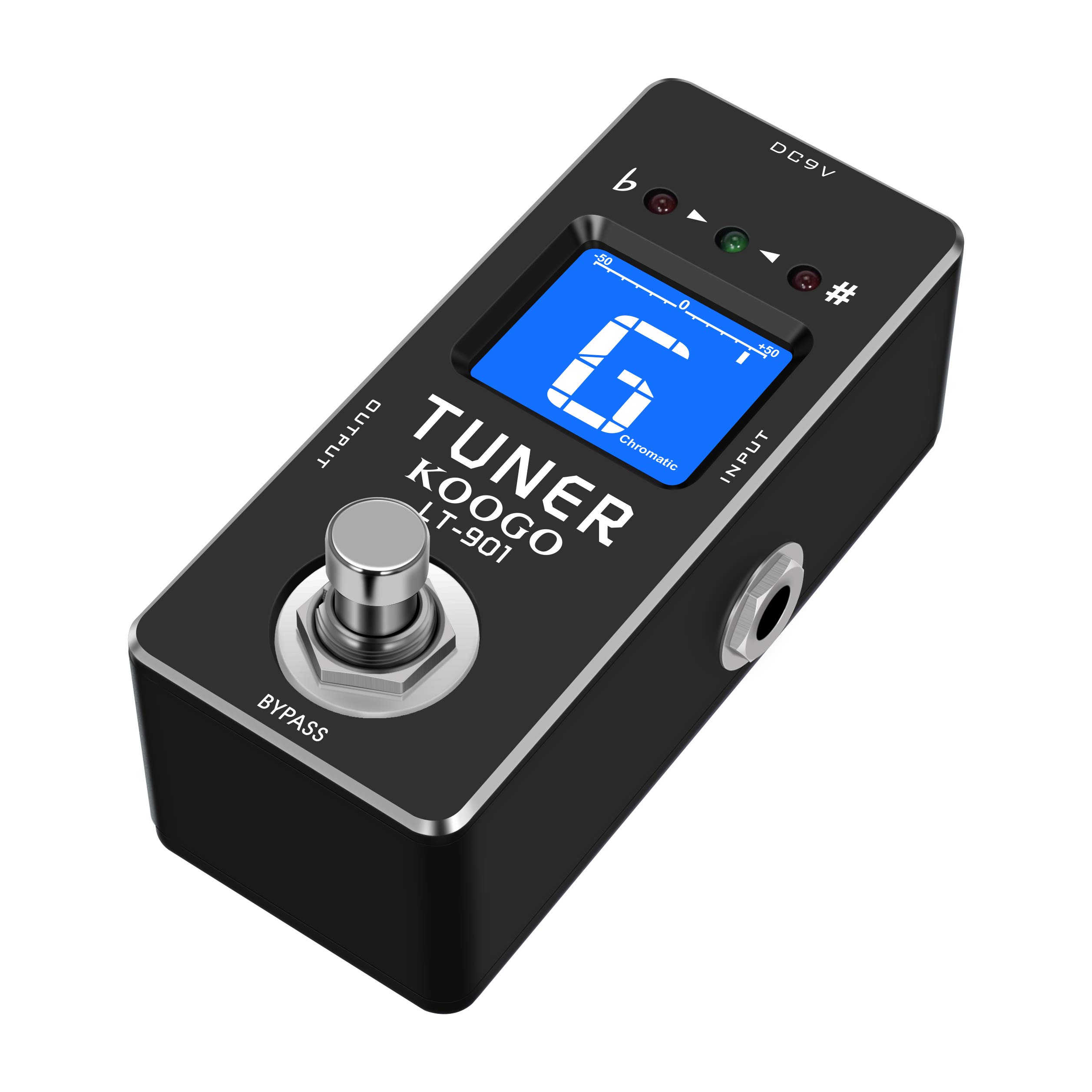 Koogo Tuner Pedal High Precision Chromatic Guitar Tuners Pedal True Bypass