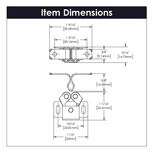 Hickory Hardware Alloy Steel P657-STB Collection Catch, 15/16 Inch, Bronze