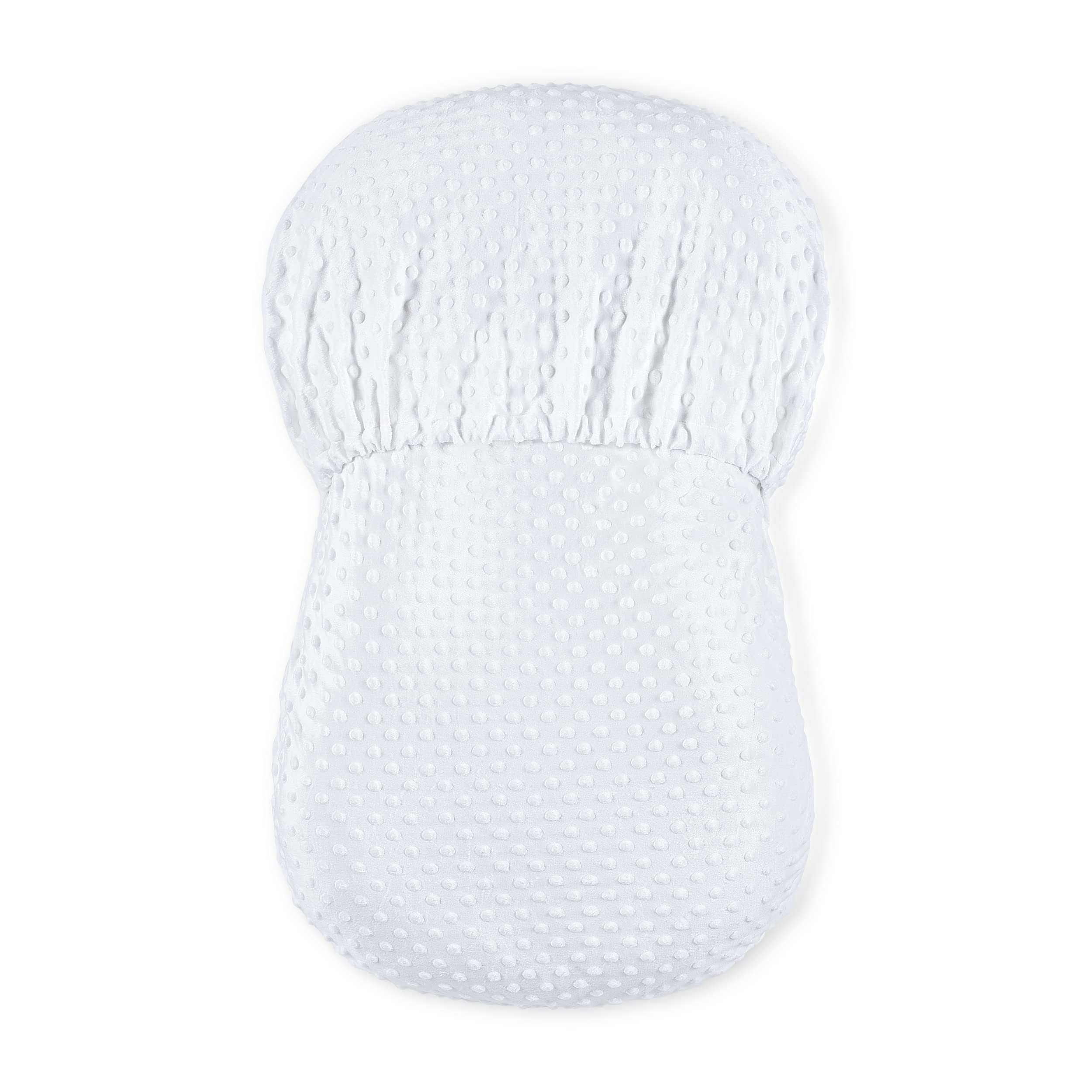 Newborn Lounger Cover | Cover Replacement Only for Baby Nest | Ultra-Soft Stretch Fabric | Includes “Hello World” Sign (White) |