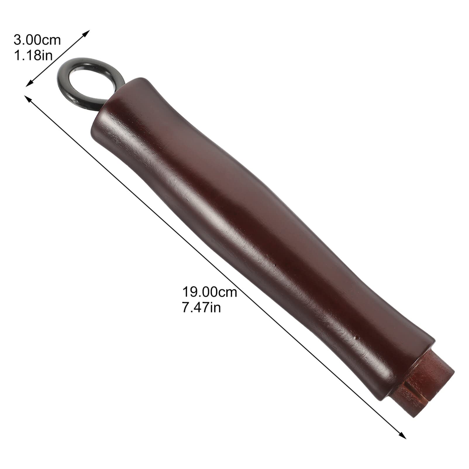 Grill Pan Handle 2pcs Wooden Pot Handle Universal Pot Pan Handle Grip Replacement Part Detachable for Wok Frying Pan Saucepan Pan Kitchen Cookware Dark Red 19CM Kitchen Pot Handle