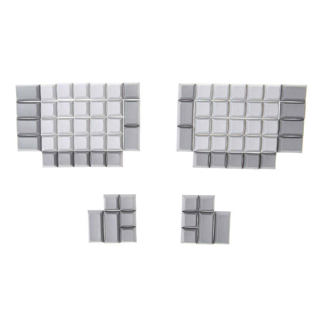 Kingjinglo Pbt Keycaps DSA Blank Keycaps for Ergodox Mechanical Gaming Keyboard DSA Profile Rainbow keycaps