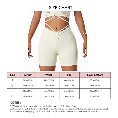 CATOO High Waist Patchwork Moisture Wicking Fitness Short Shorts Machine Washable Yoga Shorts For Running (XL)