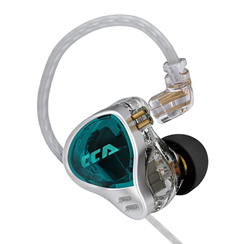 HiFi IEM Earbuds Headphones, CCA CA10 High Performance Five Driver Universal Fit, Noise Isolating in-Ear Monitors, Clear Earphones Headset for Audiophile