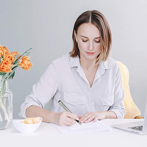 SCRIVI PENS Fountain Pen Set [Extra Fine Nib], Classic Collection; Gift Case; 2 Ink Cartridges, Ink Refill Converter, Calligraphy, Smooth Writing Pens [Silver Chrome Trim], Perfect for Men and Women