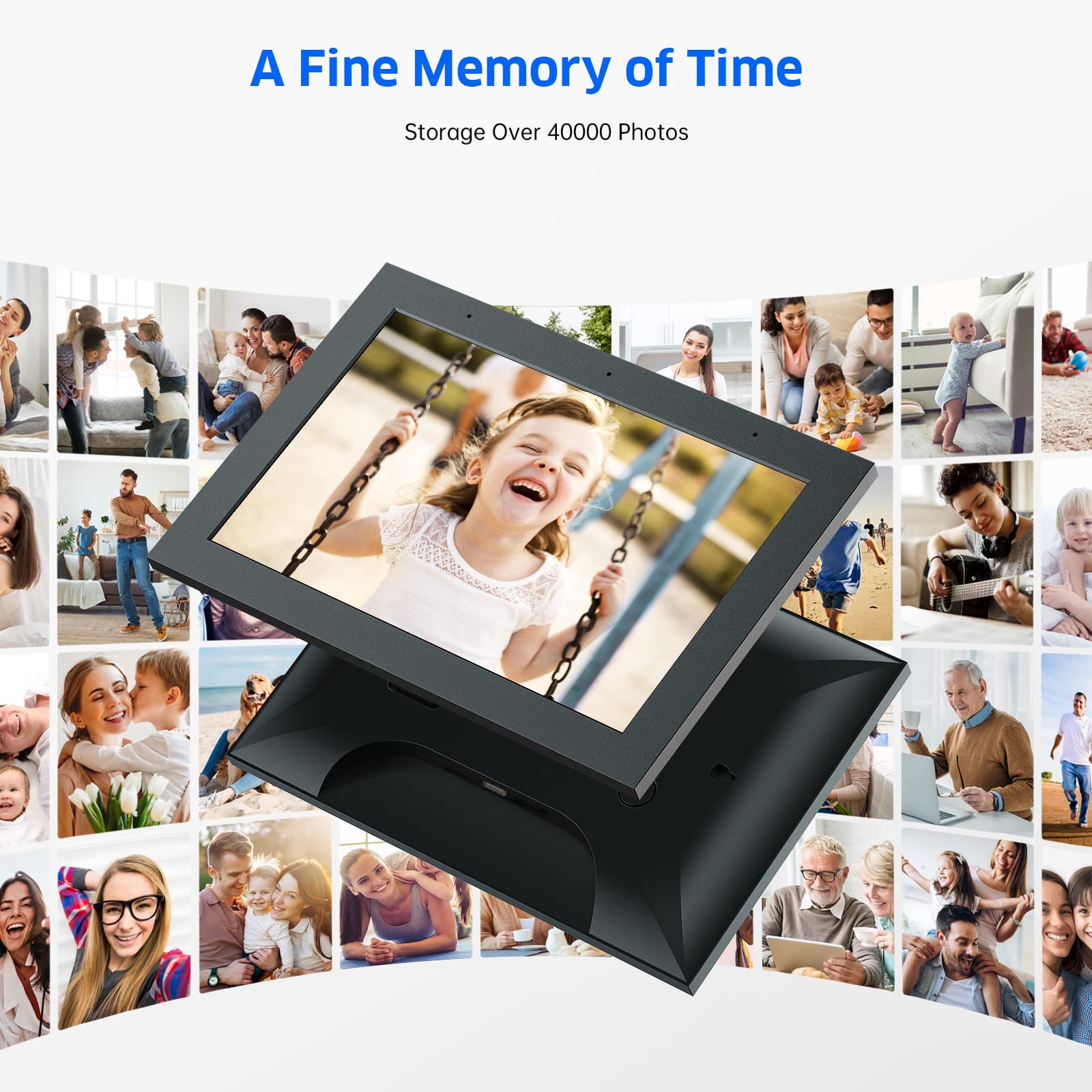 Digital Photo Frame with Alexa Built-in IPS HD WiFi 10.1'' Smart Digital Picture Frame, Touch Screen Display, 16GB Storage, Auto-Rotate, Easy Setup to Share Photos and Videos via App from Anywhere