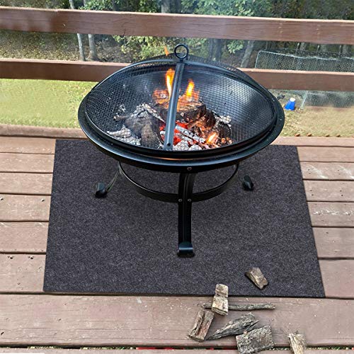 Fire Pit Mat—Stove fire mat,Retardant | Heat Resistant,Ember Mat and Grill mat,Absorbent Material, Protect Your Deck, Terrace, Lawn or Campground from Embers,Waterproof Backing,Washable (36"×36")