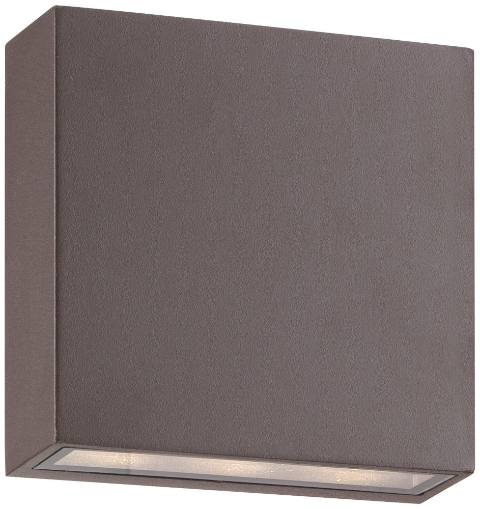 Stanford Modern Outdoor Wall Light Fixture LED Bronze Aluminum 5 1/2" Tempered Glass Lens Up Down for Exterior House Porch Patio Outside Deck Garage Yard Front Door Garden Home - Possini Euro Design