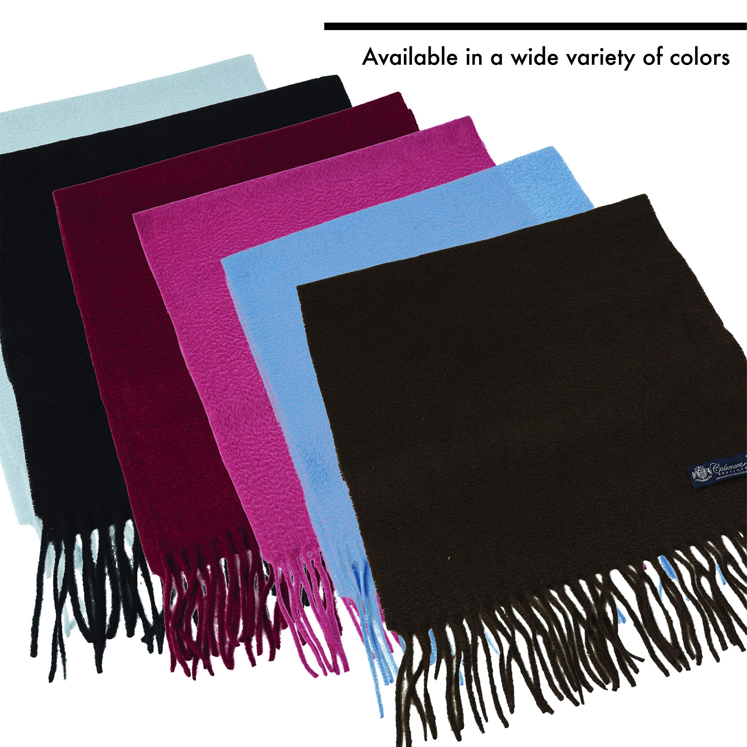 Cashmere Boutique 70% Cashmere and 30% Silk Pashmina Shawls for Women - Luxury Lightweight, Soft and Warm - 36" x 80"