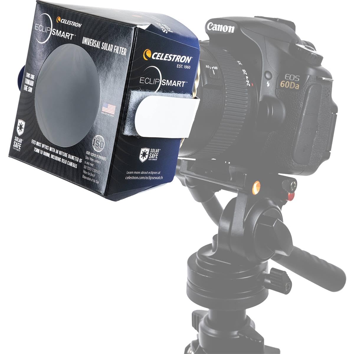 Celestron β EclipSmart Safe Solar Eclipse Telescope and Camera Filter β Meets ISO 12312-2:2015(E) Standards β Works with Your Telescope, Spotting Scope, or DSLR Camera β Observe + Photograph Eclipses