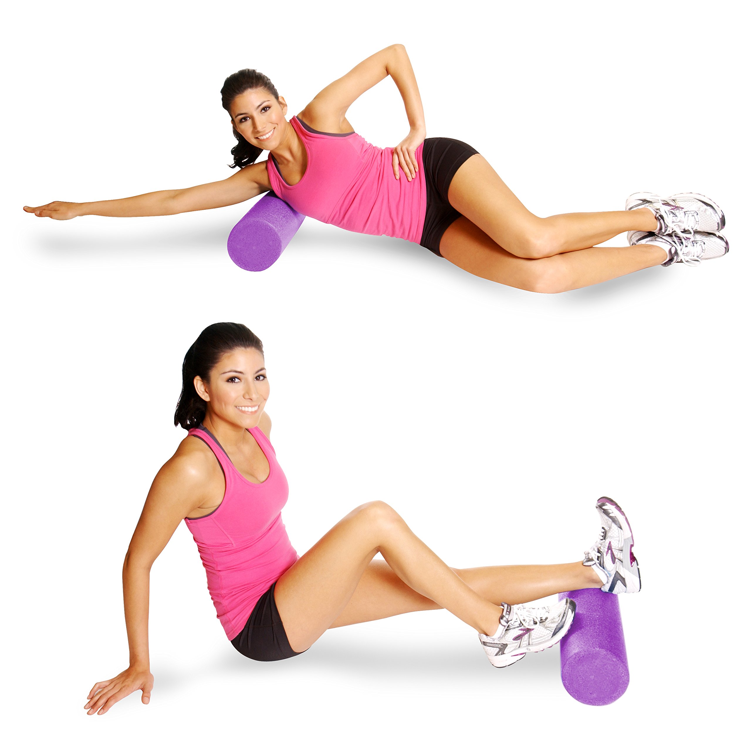 CAP Barbell High Density Foam Roller, 24- Inch, Purple