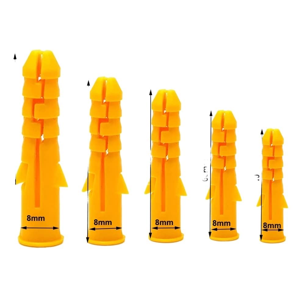 Expansion screw 10Pcs-100Pcs M6 M8 M10 Wall Plastic Anchor Bolts Expansion Pipe for Tapping Screw Column Concrete Wall Plug Frame Fixings Tube for Drywall Sheetrock Wall Fixings ( Size : 10Pcs M10x120