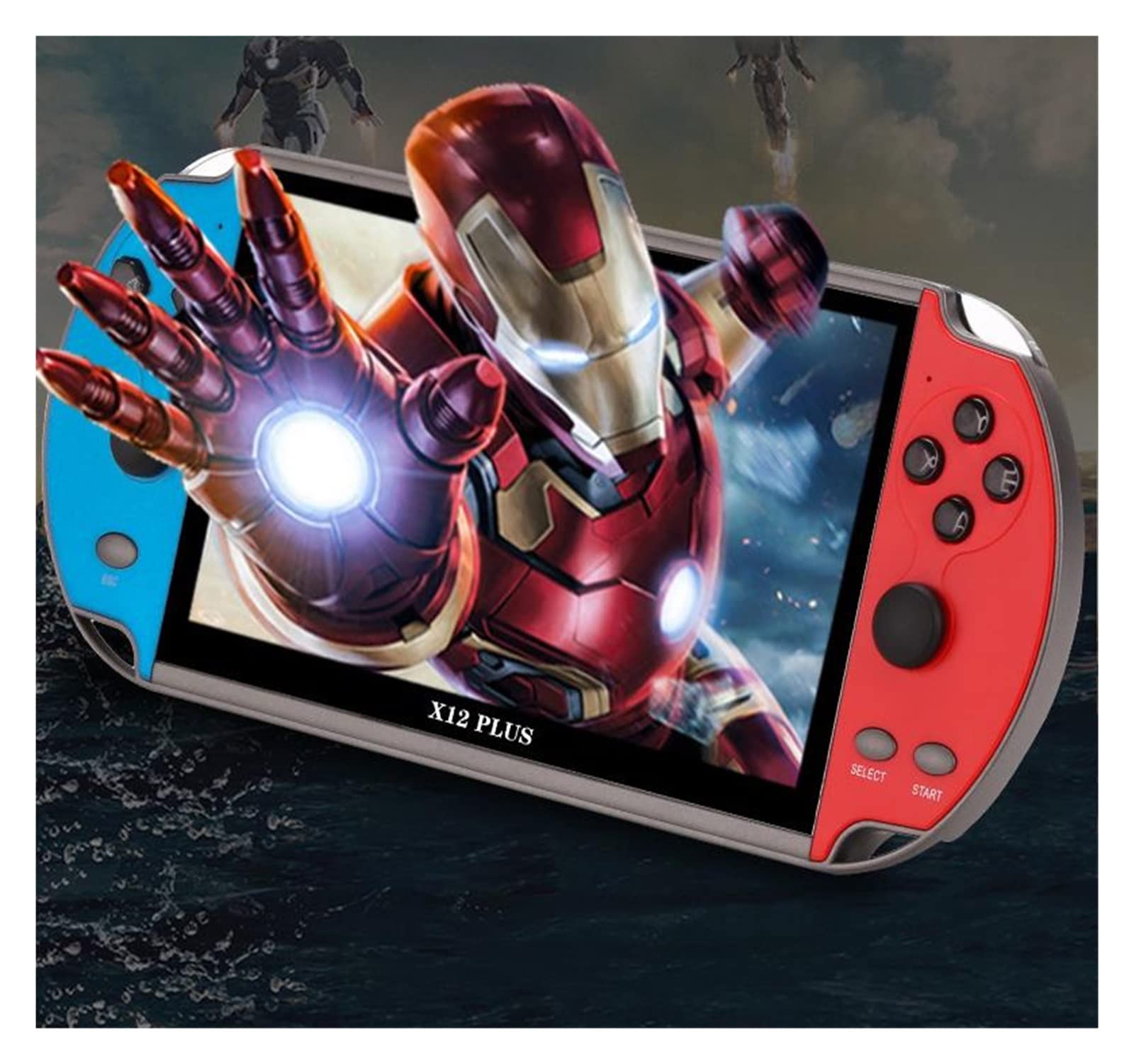 DEFLAB Game Machine X12 Plus 7-inch Retro Handheld Game Console, Portable Mp5, Nostalgic Arcade Game Console, Dual Video Games, Support/Gba/NES/MD/Smc/SFC Games Handheld Game Machine