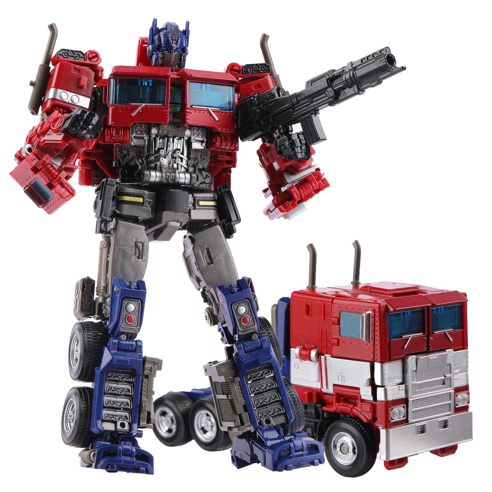 Deformation Car Robot Toy Figure, Auto Transforming Alloy Model, Ideal Gift for Kids & Movie Fans - Red