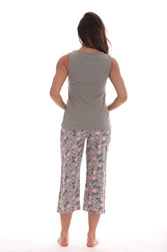 Just Love Womens Pajamas Cotton Capri Set 6329-10381-GRY-3X