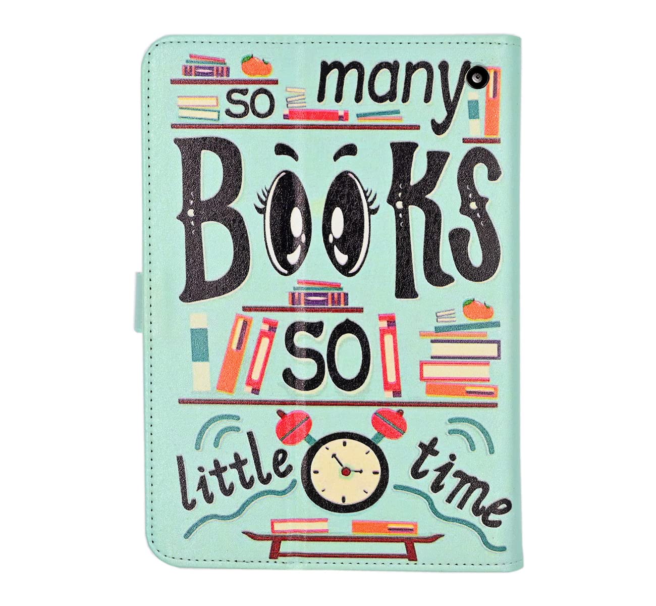 YOYOYX Case for Amazon Kindle Fire 7 Tablet (2022 Release-12th Generation), Slim Folding Premium PU Leather Protective Case Stand Shell Shockproof Soft TPU Cover, Book Lover Quote