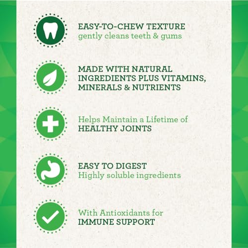 Greenies Aging Care Regular Natural Dental CareDog Treats, 27 oz. Pack (27 Treats)