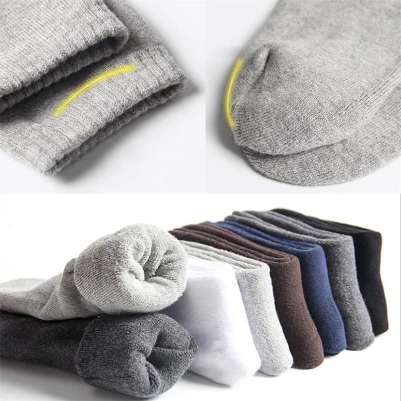 CCBUY Men's Cotton Socks Business Plus Fleece Socks Medium Length Warm Cotton Autumn and Winter Thick