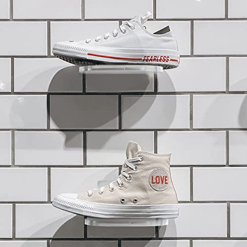 Floating Shoe Display Shelves β 4-Pcs Clear Acrylic Wall Mounted Shoe Rack β Levitating Shoe Display Shelves for Wall Storage β Sturdy Sneaker Storage Clear Shelves for Shoe Collection