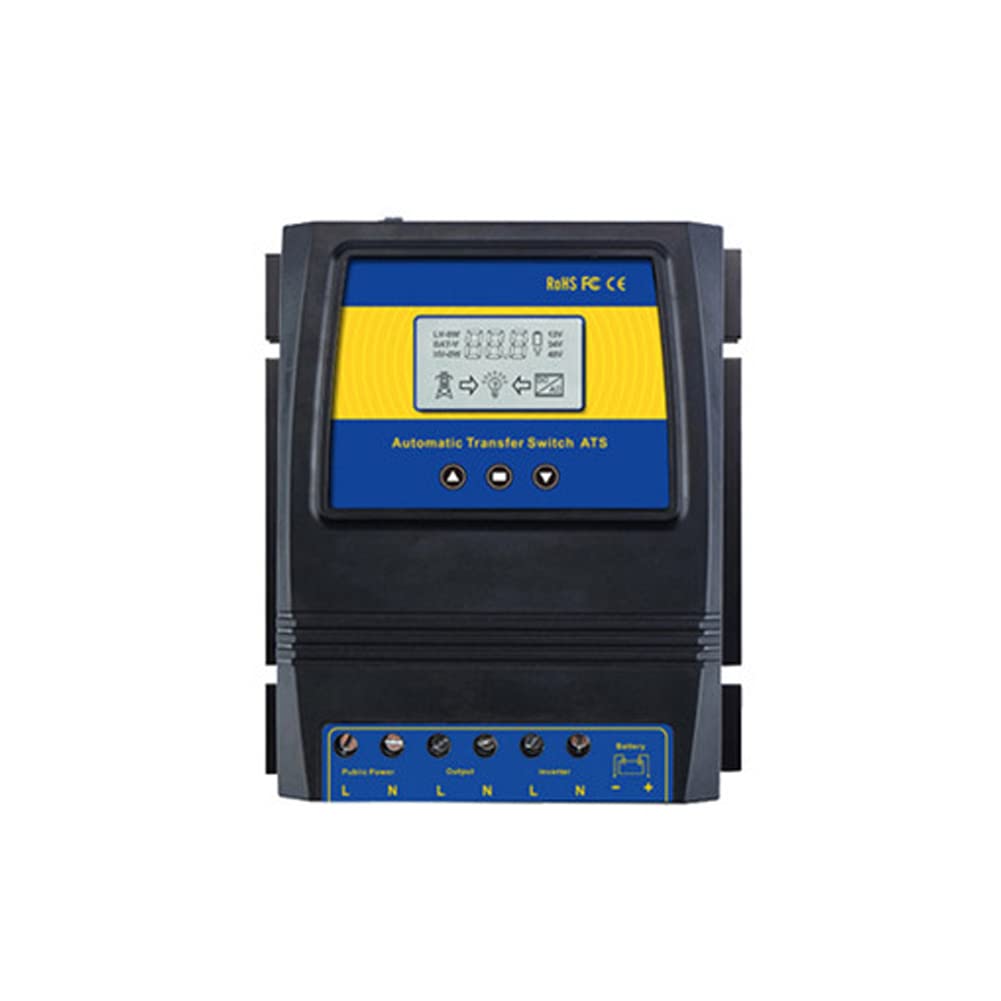 BUZHI Automatic Dual Power Transfer Switch, Automatic Dual Power Transfer Switch ATS Direct Current 12 V 24V 48V AC 110 V 220 V Auto Distinguish for Solar Wind System On/Off Grids