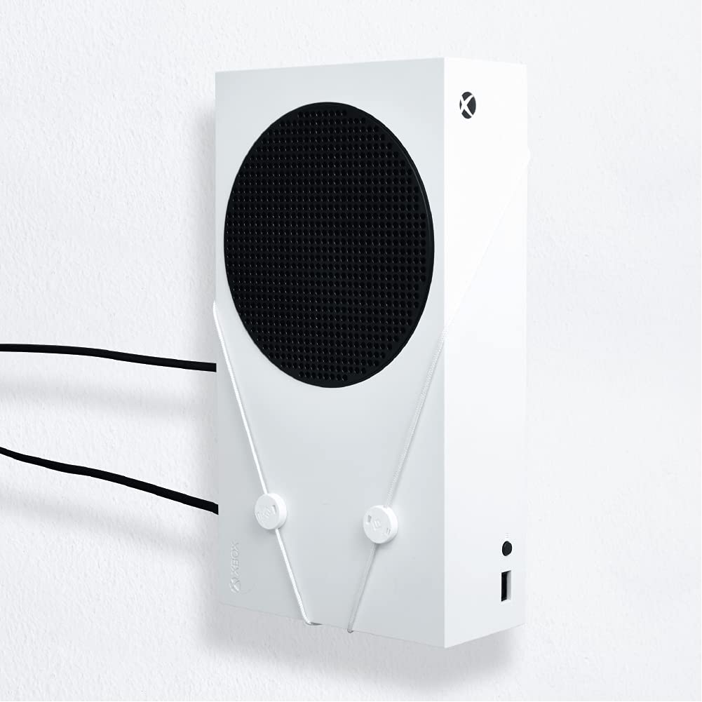 XBOX Series S Wall Mount Solution by FLOATING GRIP - Sleek Mounting Kit for Hanging XBOX Series S Gaming Console on the wall (Standard: Fits XBOX Series S, White)