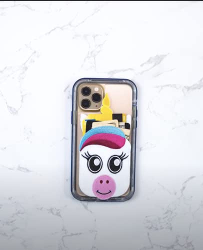 Funx Accessories Fire Skull Stick-On Phone Wallet - Self Adhesive Smartphone Wallet to Store Cards/Cash - Fun Adhesive Phone Card Holder - Compatible with Any Flat Devices with Width of 2.5ββ