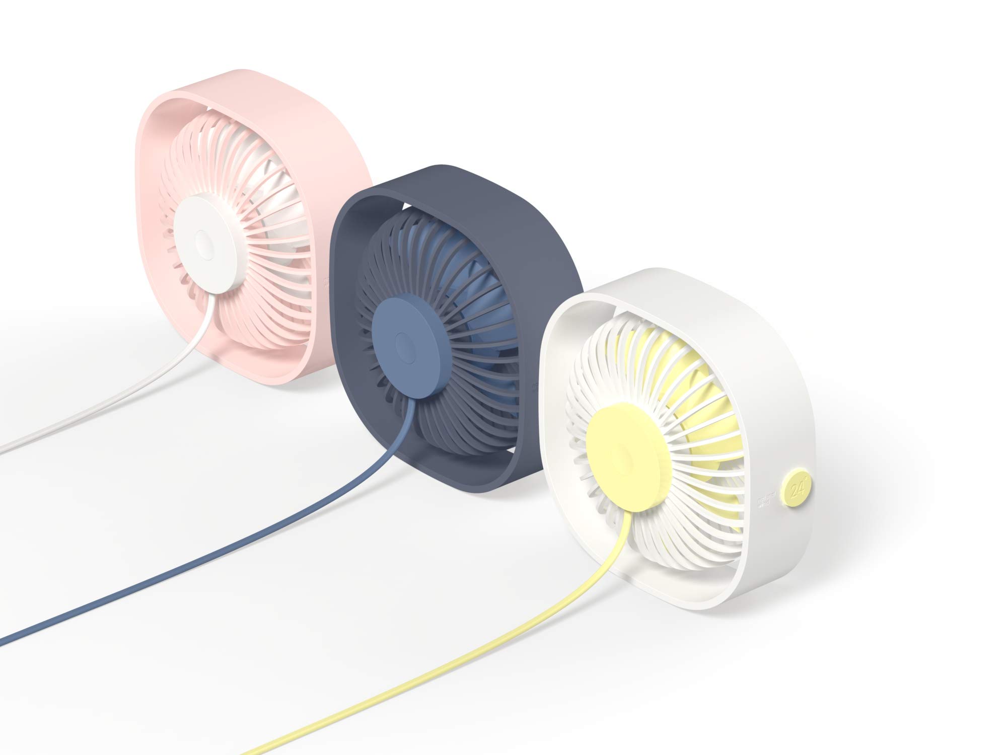 XDW Usb Fan Small Personal USB Desk Fan,3 Speeds Portable Desktop Table Cooling Fan Powered by USB,Strong Wind,Quiet Operation,for Home Office Car Outdoor Travel (Navy Blue)